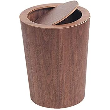 Nordischen Stil Mülleimer Holz Material Mülleimer Flip Runde Indoor ...