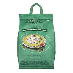 OMSOM AMBEMOHAR Rice 5 Kg Pack : Amazon.in: Grocery & Gourmet Foods
