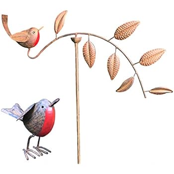 east2eden Spinning Balancing Big Love Birds Metal Garden Wind Spinner ...