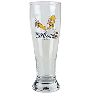 Homer Simpson Beer Glass: Amazon.co.uk: Kitchen & Home