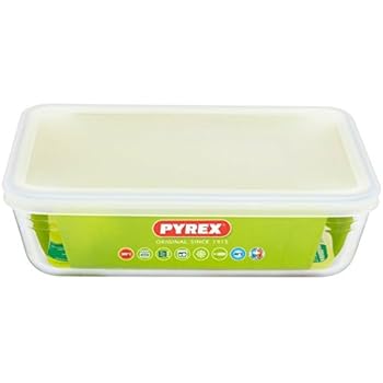 Pyrex Rectangular Dish with Plastic Lid, 1.5L: Amazon.co.uk: Kitchen & Home