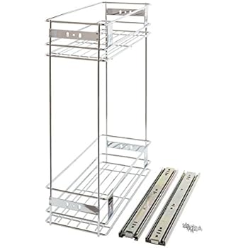 200mm Slide Pull Out Wire Basket Kitchen Larder Base Unit Cabinet ...