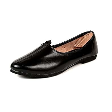 DARLING DEALS Leather Black Mojari for Men: Amazon.in: Shoes & Handbags