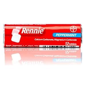 Rennie Indigestion & Heartburn Relief Tablets Peppermint - 12 Tablets ...