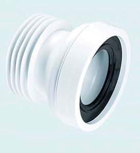 McAlpine CON1 Straight Rigid WC Connector, White: Amazon.co.uk: DIY & Tools
