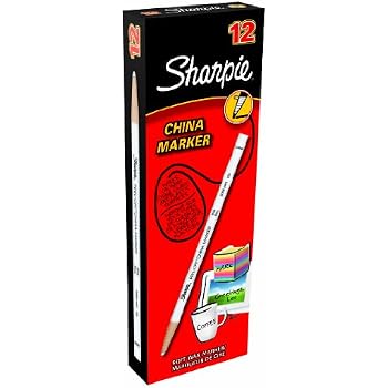 Sharpie 305061 Peel-Off China Marker - White, Pack of 12: Amazon.co.uk ...