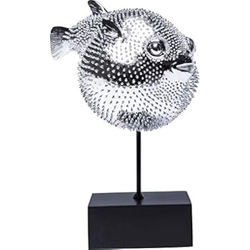 Amazon.de: Kare Design Dekofigur Blowfish, silbernes Accessoire in Form ...