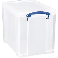 Really Useful Plastic Storage Box 77 Litre Clear : Amazon.co.uk: Home ...