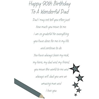 Dad 90th Birthday, Birthday Card: Amazon.co.uk: Kitchen & Home