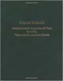 Steam Tables: Thermodynamic Properties of Water Including Vapor, Liquid ...