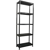 Addis 5 Tier Plastic Storage Shelving Unit – Durable Freestanding ...