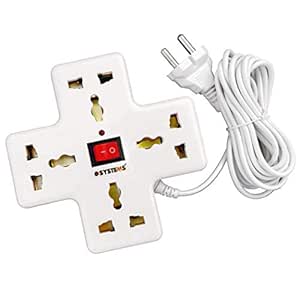 eSYSTEMS Extension Board, 4 Multi Plug Points Universal Sockets Strip ...