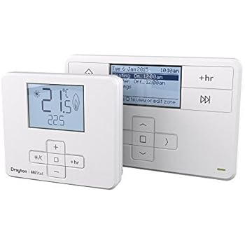 Drayton T720R 2 Channel Programmer & Wireless Room Thermostat, White ...