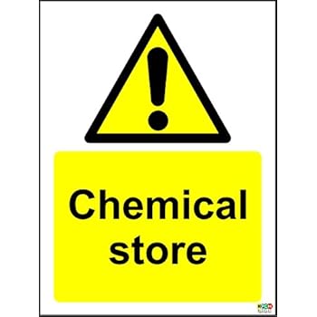 Chemical Store sign - Self Adhesive Sticker Label Sign 200mmx150mm ...