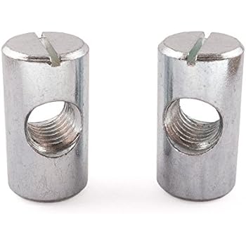 BARREL NUT FOR FURNITURE BOLT SLOTTED M6 X 14MM LONG ZP ( pack of 10 ...