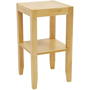 Yabbyou Tall Slim Solid Oak Plant Hall Side Table 55cm high: Amazon.co ...