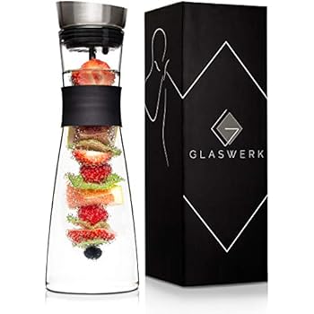 WMF Basic Wasserkaraffe, Glas, Karaffe 1l, Höhe 30,2 cm, Glaskaraffe ...