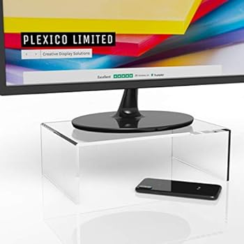 Perspex Clear Acrylic Computer Monitor Stand/Elevator - 8mm Thick ...