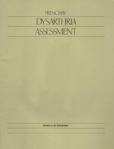 Buy Frenchay Dysarthria Assessment Book Online at Low Prices in India ...