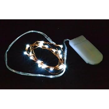 2 Sets of 20 Micro LED 1m String of Fairy Rice Lights Battery Powered ...