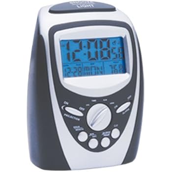 Precision PREC0094 Radio Controlled Projection Alarm Clock, 7 Colours ...