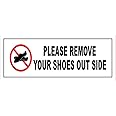 Please Remove Your Shoes Here-Sign Sticker, Standard Thickness, Viny ...
