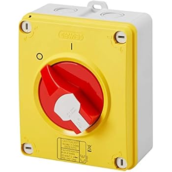 Gewiss GW70432 Rotary Isolator Switch 16amp 3 Pole IP65 3 Phase TP ...