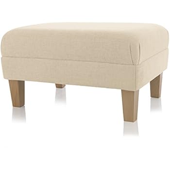 Vale Footstools Rectangular Footstool, Chenille Fabric Footrest With ...