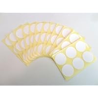 Pack of 150, 15mm Round, White Paper Circle Labels, Removable Low Tack ...