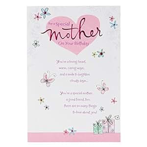 Hallmark Birthday Card For Mother 'Lots of Love' - Medium: Amazon.co.uk ...