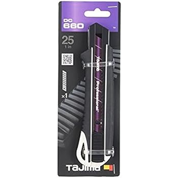 Tajima DC660W"Razor Black" Cutter Knife with Auto Blade Lock, Black ...