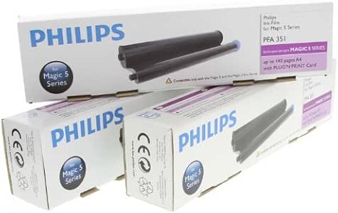 Set Profi 351 von Philips, 3x Inkfilm für Philips FAX Magic 5 ECO Voice ...