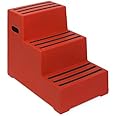 Premium Step 3 Tread Heavy Duty Red Plastic Moulded Safety Block Steps ...
