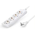 Regleta Blanca alargador sin Interruptor con Cable 3G 1,0 mm² 1,5 M ...