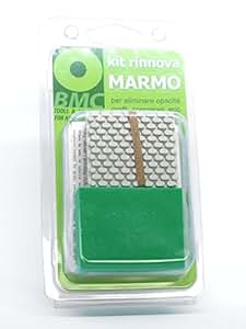RINNOVA MARMO kit per pulire marmo macchiato eliminare opacità graffi corrosioni incrostazioni e ...