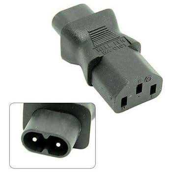 IEC 320 C13 to IEC C8, IEC 3Pin Female to 2Pin Male: Amazon.co.uk: Electronics