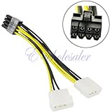 4 Broches ATX & 4 Broches LP4 Molex Vers 8 Broches EPS Alimentation adaptateur câble: Amazon.fr ...