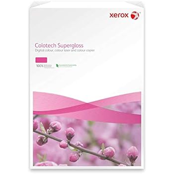 Xerox 120gsm A4 Colotech Plus Gloss Coated Paper - White Ream: Amazon ...