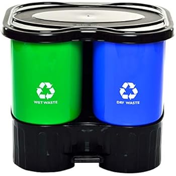 Milton Twin Bin 20 Dry and Wet Waste Dustbin: Amazon.in: Home & Kitchen