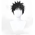LEDABAO Anime Uchiha Obito Cosplay Wig, Short Black Wig, Halloween ...