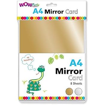 A4 SILVER MIRROR CARD (PACK OF 5 SHEETS): Amazon.co.uk: Kitchen & Home