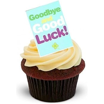 7.5 Goodbye Good Luck Personalised Edible Icing Birthday Cake Topper ...