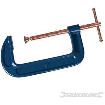 Faithfull 200mm 8-inch G-Clamp Deep Throat with 85mm 3-inch Cap: Amazon ...