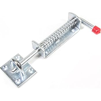 Heavy Duty Steel Spring Loaded Drop Bolt | 210mm Animal Bolt: Amazon.co ...