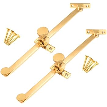 Screw Down Casement Window Stay 305mm - POLISHED BRASS: Amazon.co.uk ...