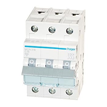 Hager MCN316 LS-Schalter 3P 6kA C-16A 3M Schraubtechnik: Amazon.de: Küche & Haushalt