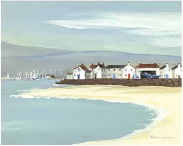 Harbour Wall Canvas Print by Anthony Waller: Amazon.co.uk: Kitchen & Home