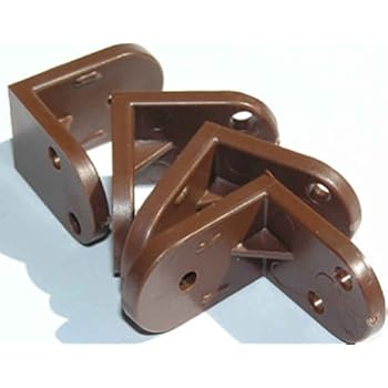 pack of 20 White plastic corner angle brackets for furniture ...