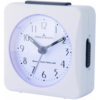 Precision PREC0050 Radio Controlled Alarm Clock, White: Amazon.co.uk ...