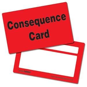 Consequence Red School Warning Cards x 10 - Primary Teaching Services ...